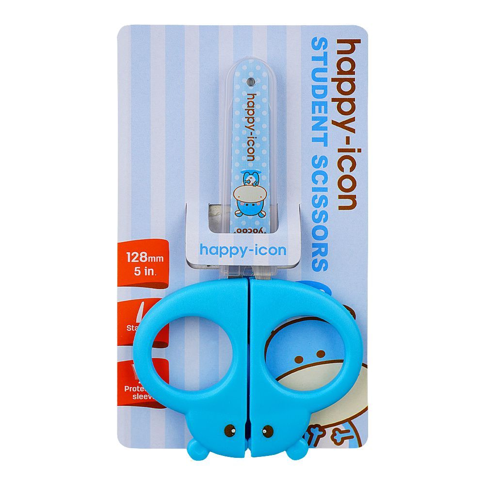 Buy Deli 5" Inch Happy Icon Student Scissor, 128mm Length, Assorted Pcs ...