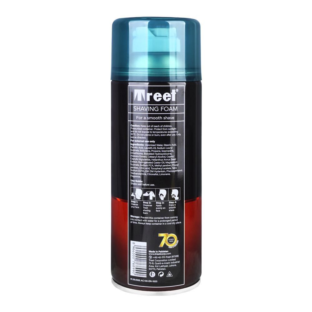 Buy Treet Classic Shaving Foam, For All Skin Types, 400ml Online at ...