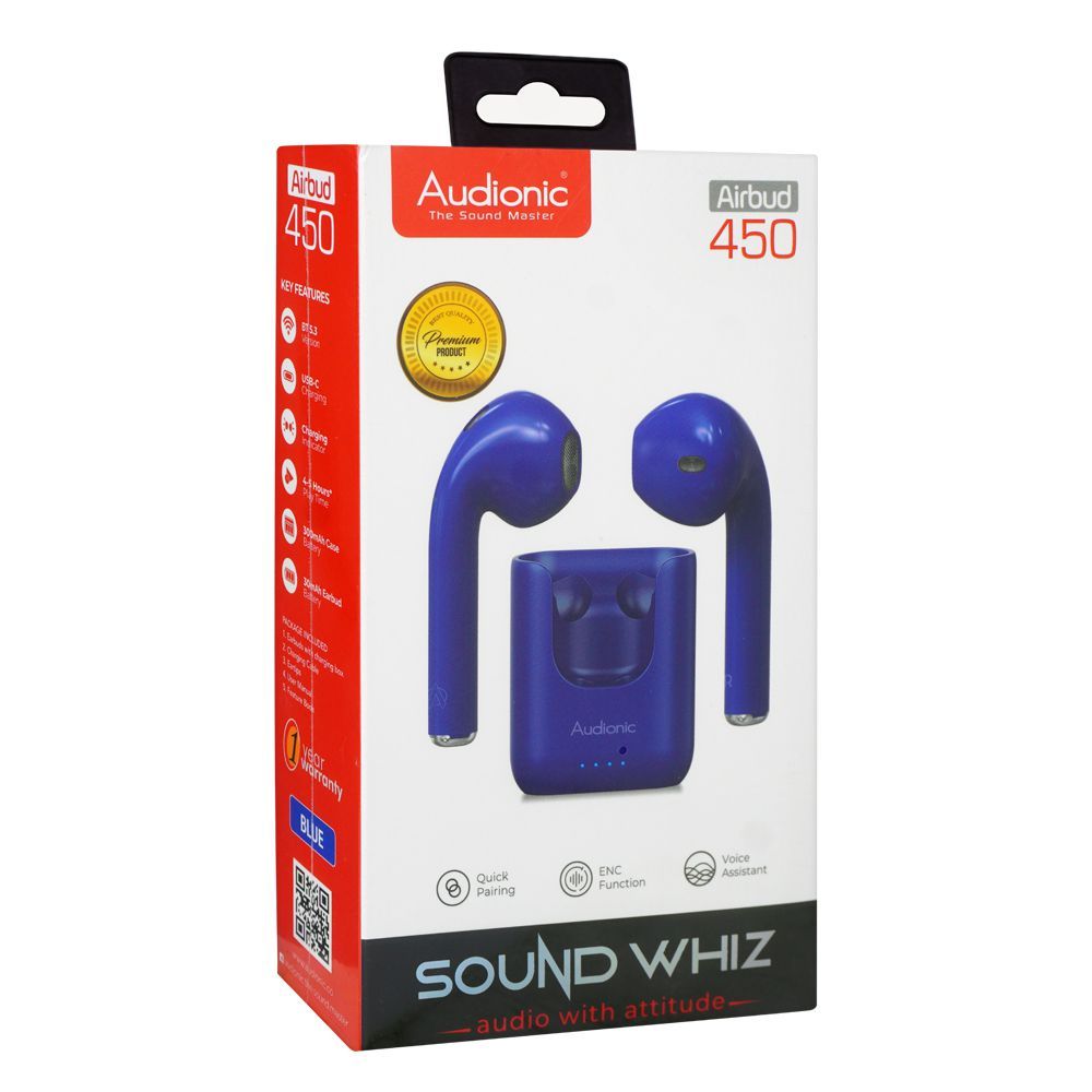 Order Audionic Airbud 450 Wireless Earbuds, ENC Technology, Type-C ...