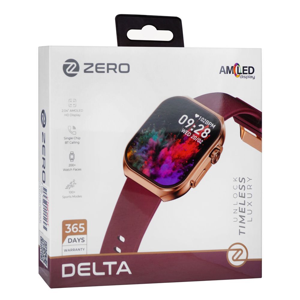 Order Zero 2.04" Amoled Curved Display Delta Smart Watch, BT Calling, IP67 Water Resistant, Gold ...