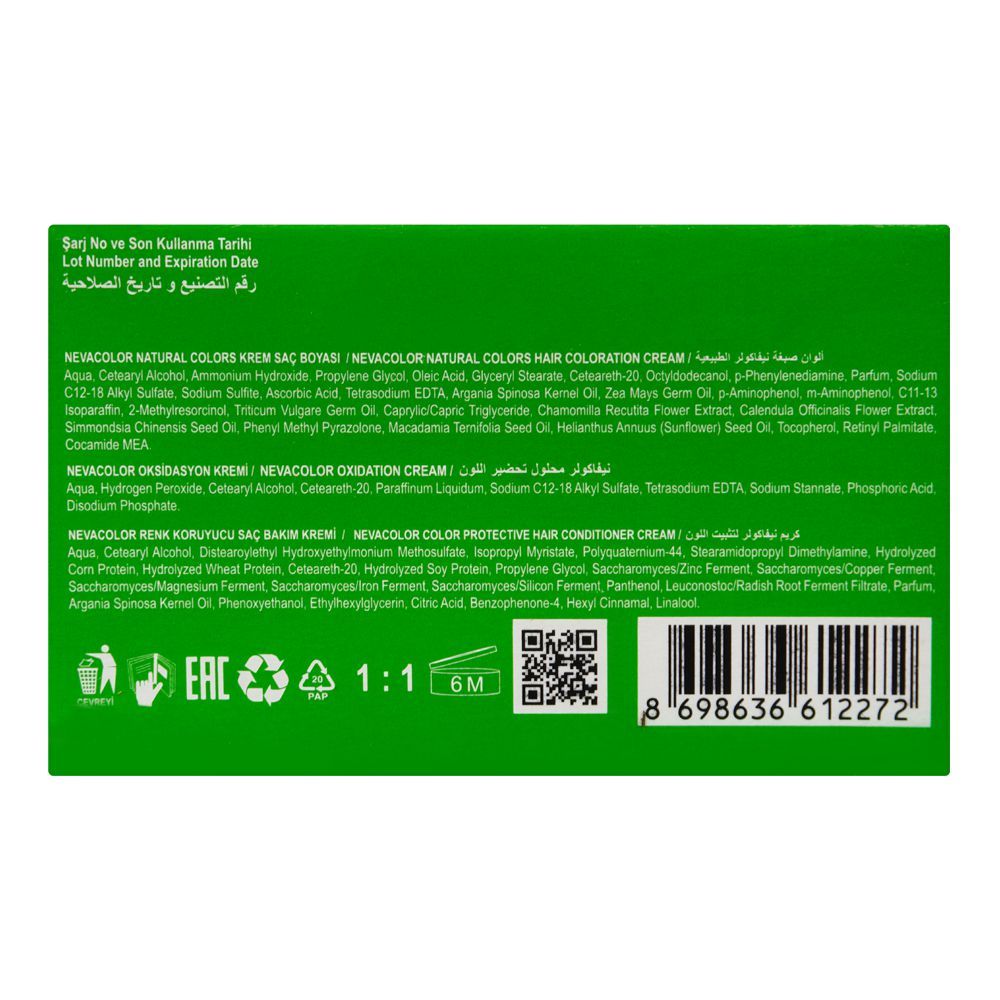 Buy Neva Hair Color Kit, 100% Gray Coverage, Vegan, 50ml, 6.3 Nutshell ...