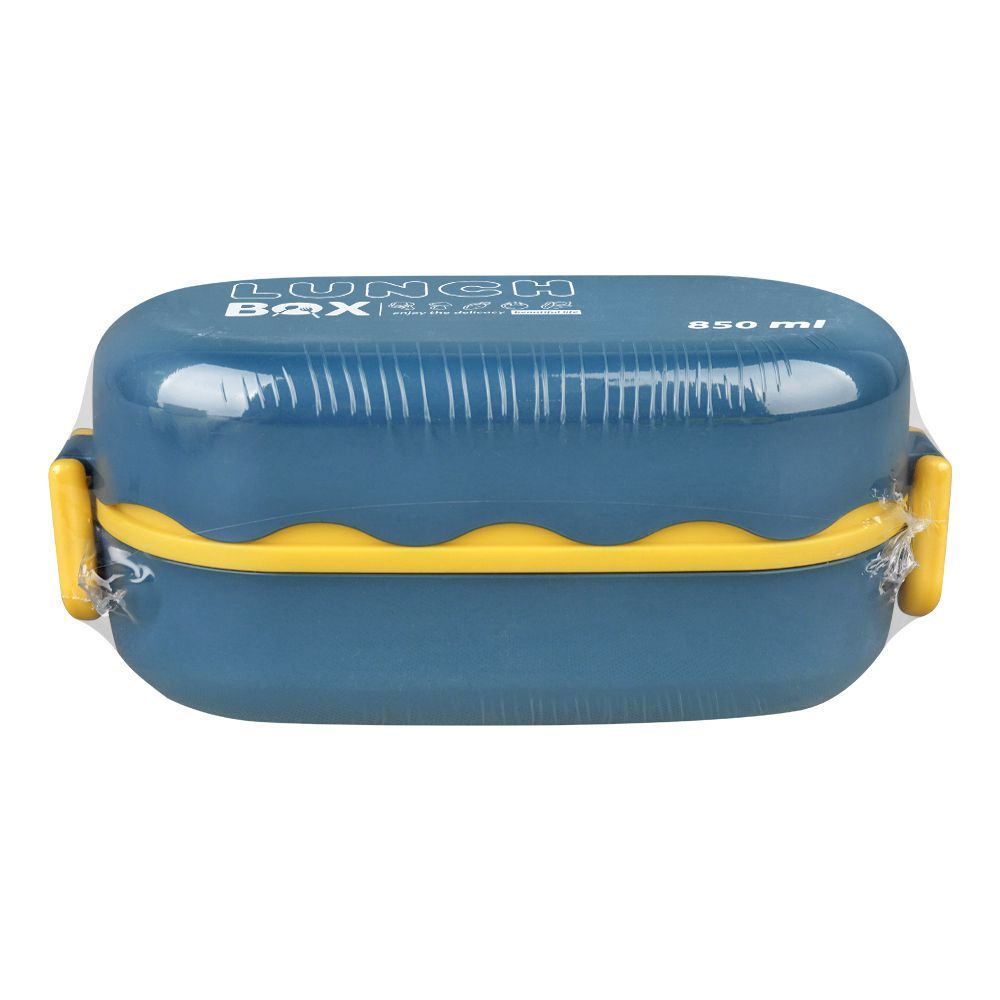 Buy Plastic Lunch Box, 850ml, Blue, 2.8in (H) x 4.5in (W) x 2in (D ...