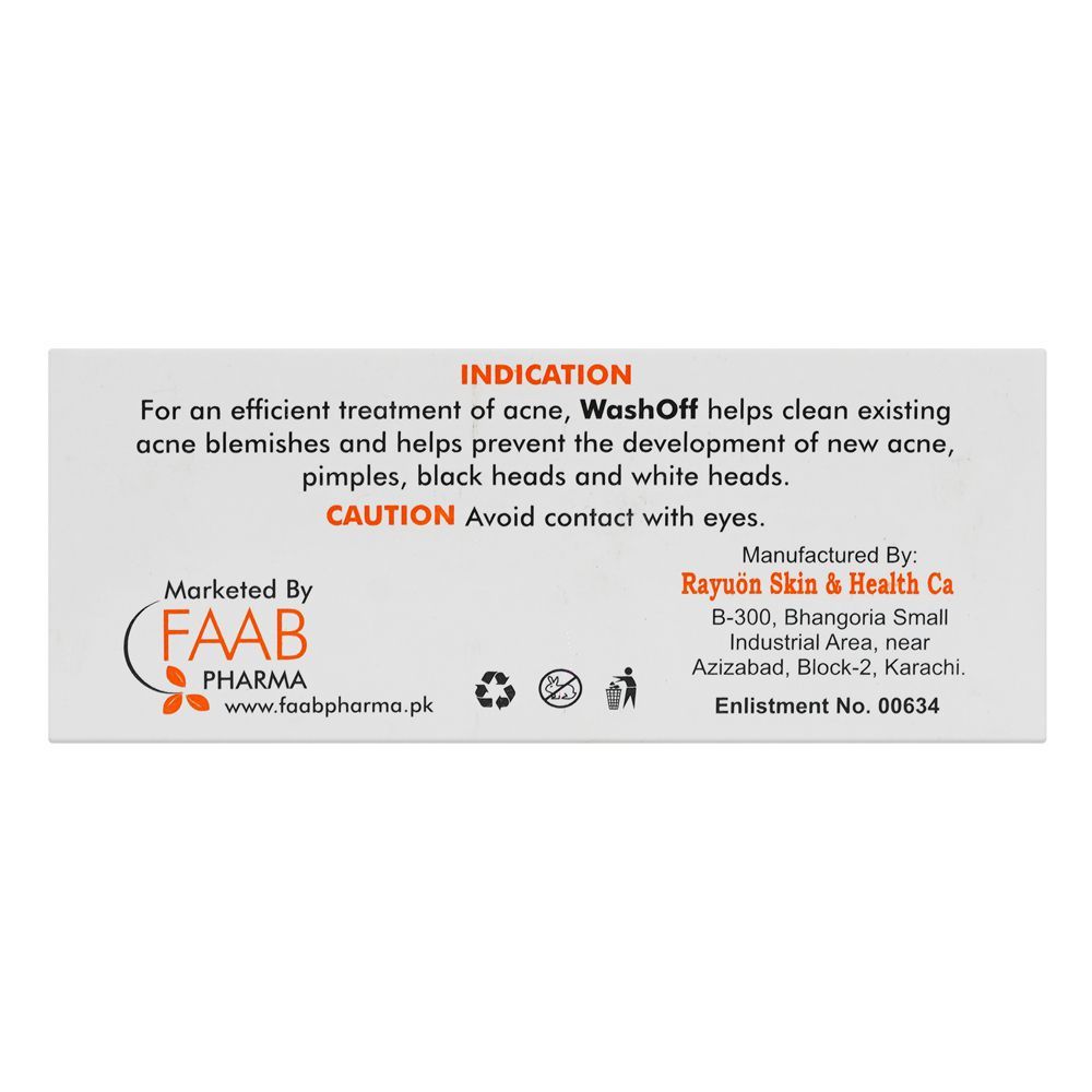 Wash Off Soap Bar, For Acne & Oily Skin, 80g