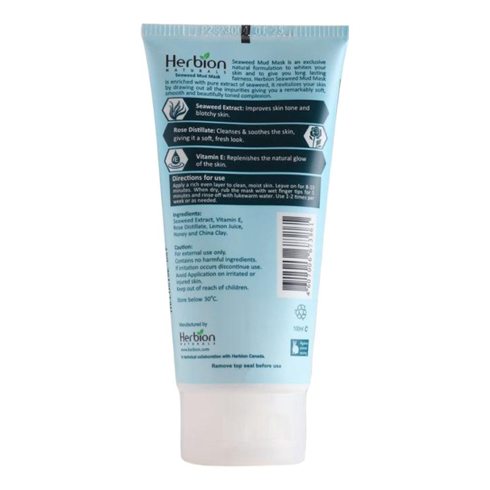 Order Herbion Naturals Seaweed Mud Mask, For All Skin Types, 100ml ...