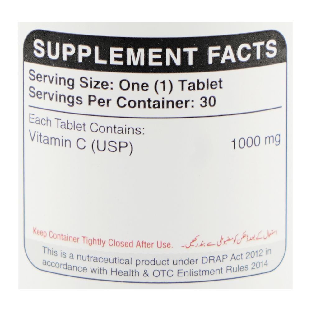 Herbiotics Vitix-C Vitamin-C 1000mg Supplement Tablet, 30-Pack