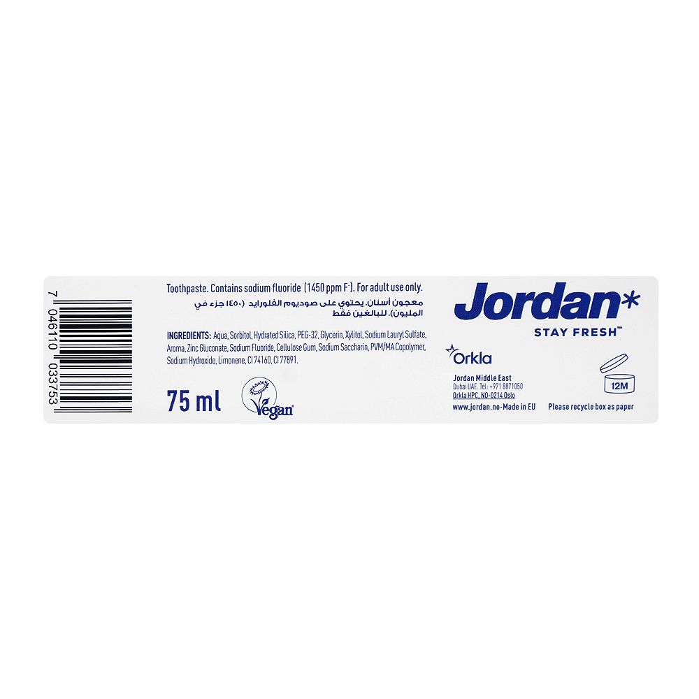 Order Jordan Fresh Breath Toothpaste, 75ml Online at Special Price in ...