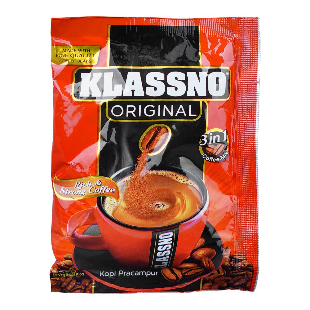 Buy Klassno Original 3 In 1 Rich & Strong Coffee Mix Sachet, 20g Online ...