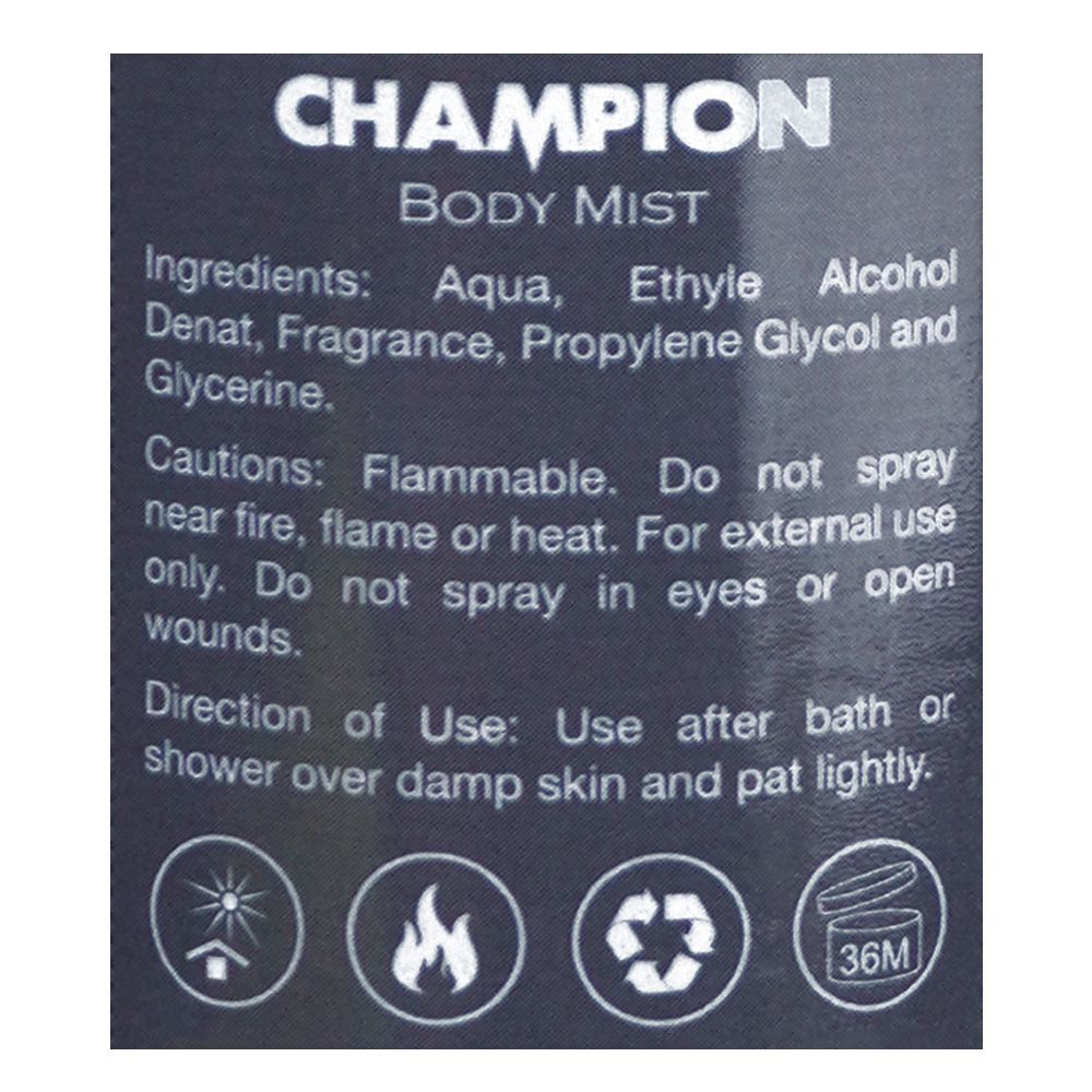 Order Opio Champion Body Mist, For Men's, 250ml Online at Best Price in ...
