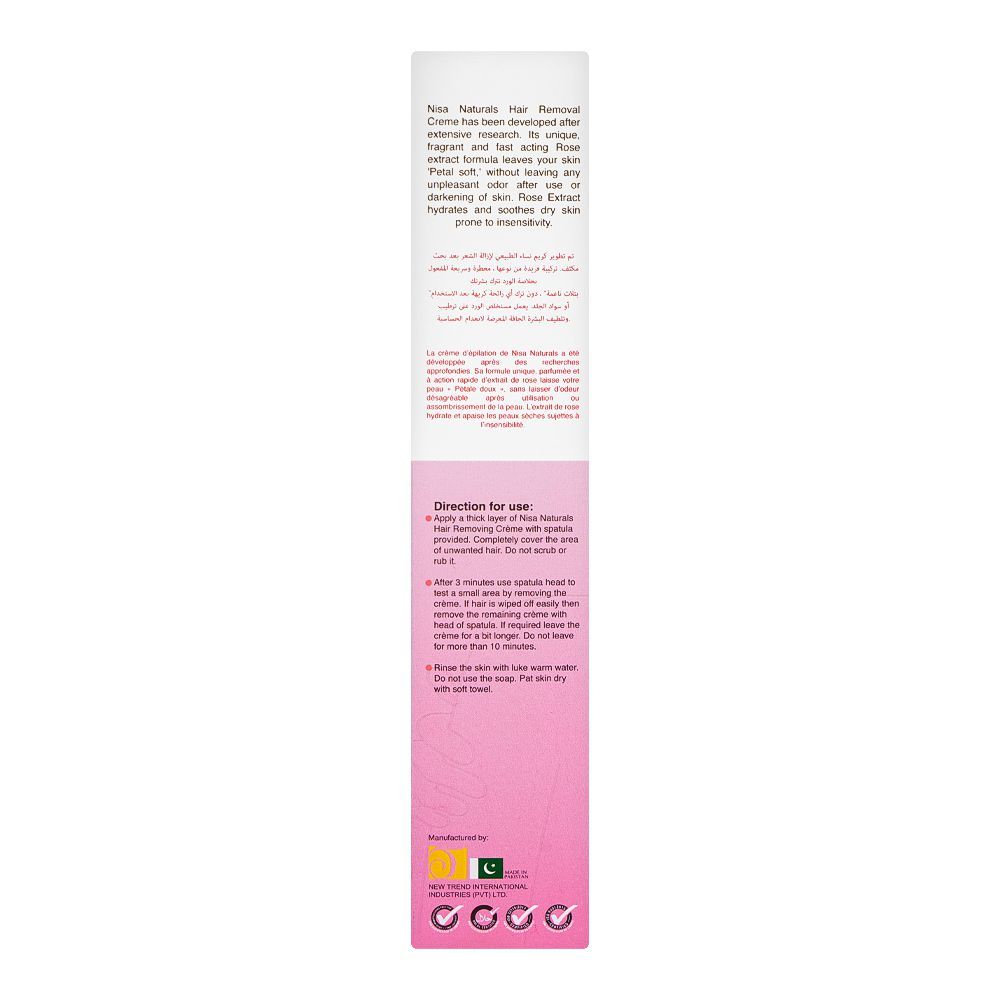 Buy Nisa Naturals Hair Removal Cream With Rose & Vitamin C, For All ...