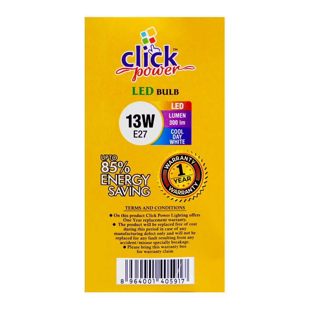 Order Click Power LED Bulb, 13W, E27 Online at Special Price in ...
