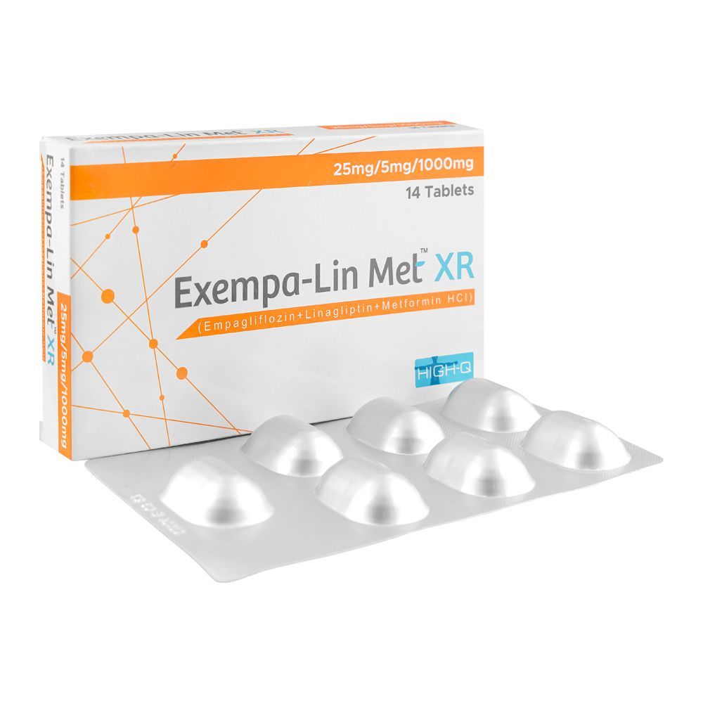 NovaMed Pharmaceuticals Exempa-Lin Met XR, 25/5/1000mg, 14 Tablets Box