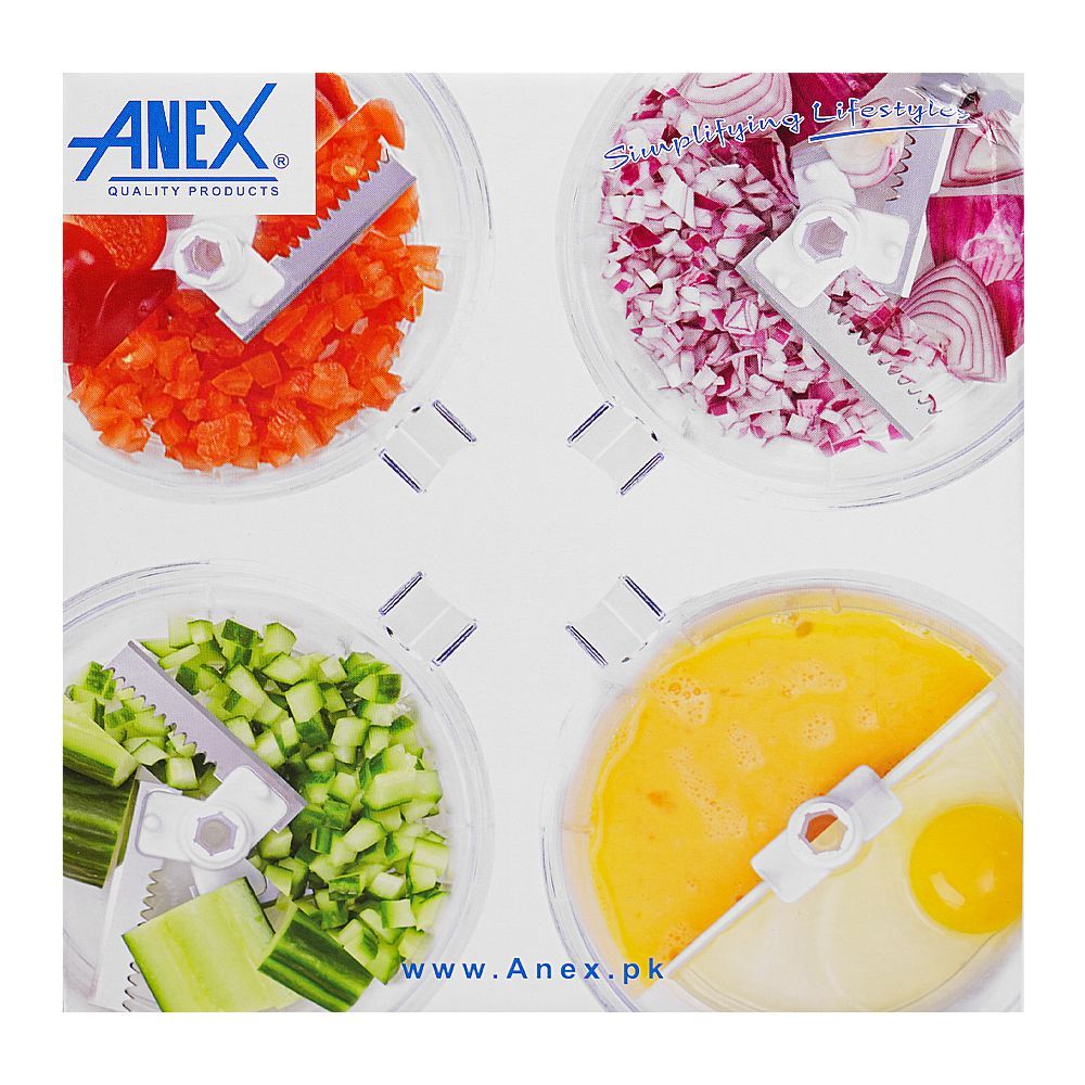 Buy Anex Quick Hand Mixer With 10 Functions, Manual Food Cutter, Black ...