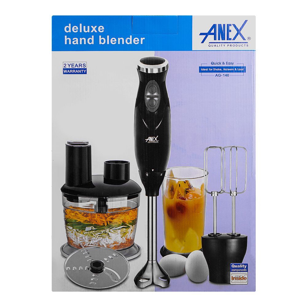 Buy Anex Hand Blender Beater Chopper, Black, AG-140 Online at Special ...