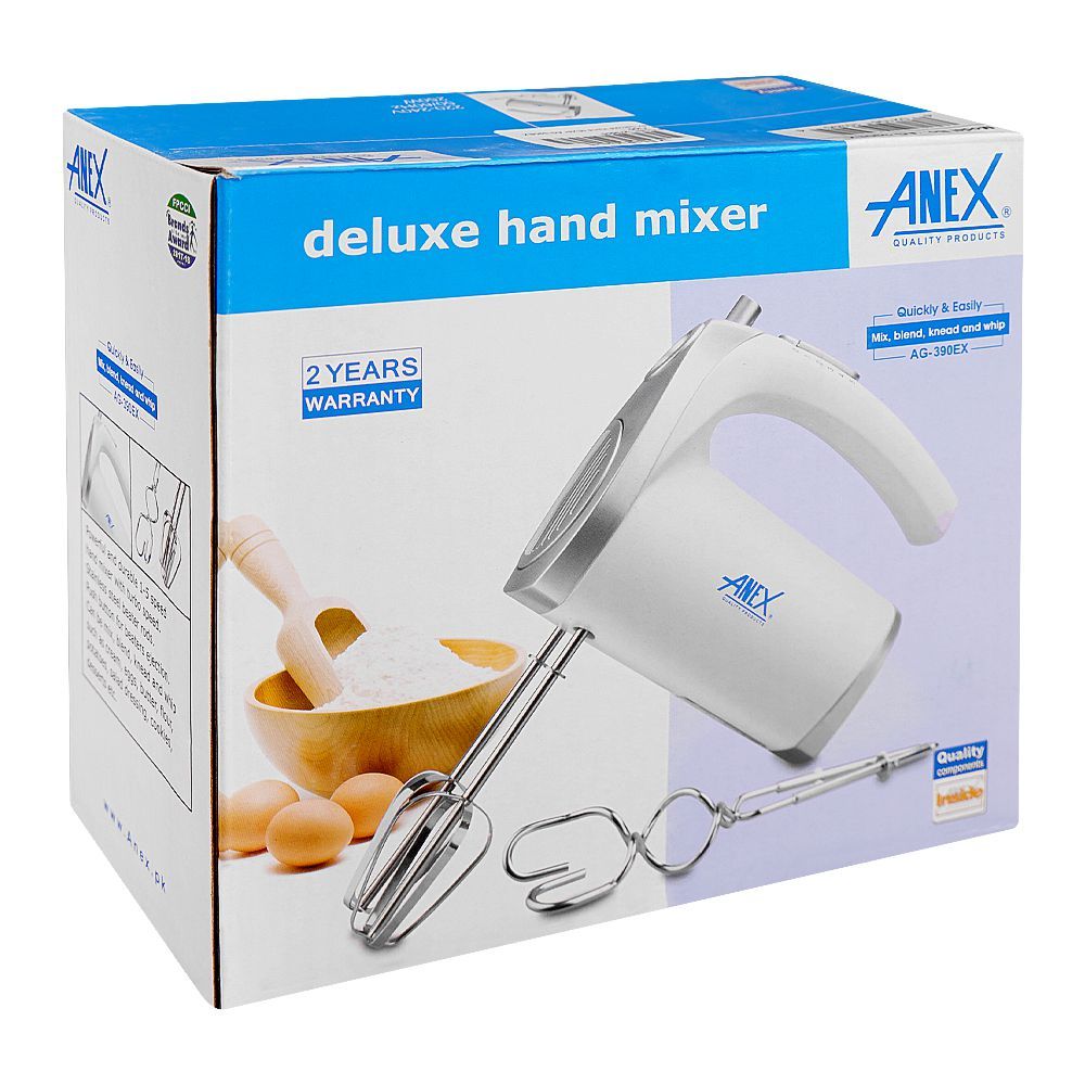 Order Anex Deluxe Hand Mixer, 250W, White, AG-390EX Online at Special ...
