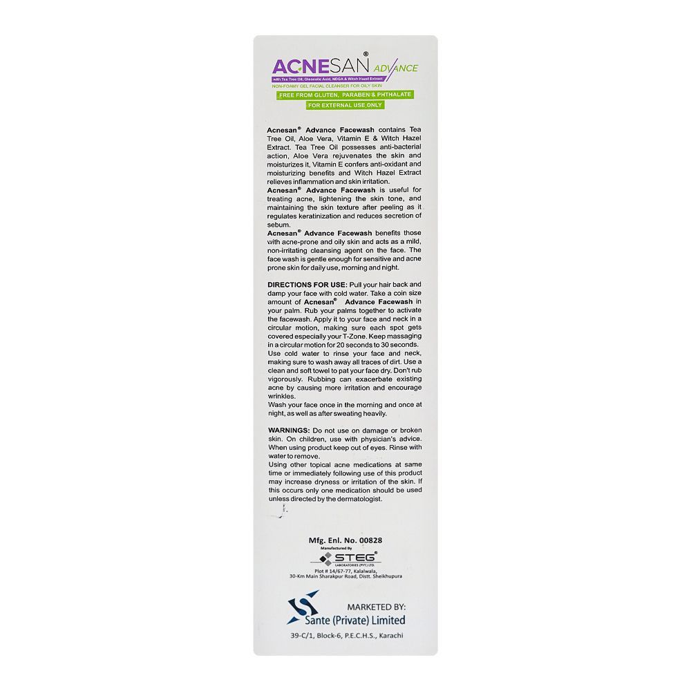 AcneSan Advance Anti Acne Face Wash, For Oily SKin, 75ml