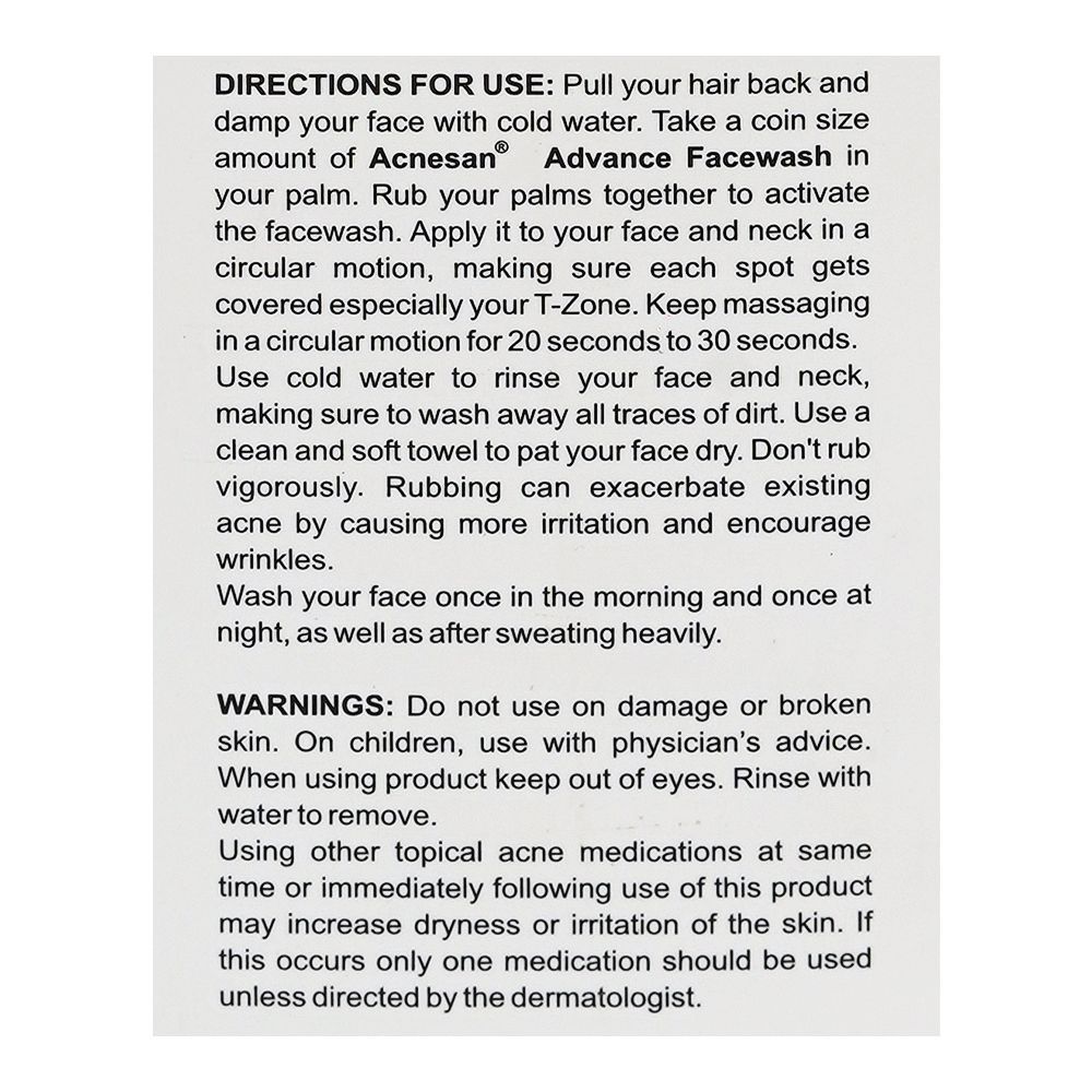 AcneSan Advance Anti Acne Face Wash, For Oily SKin, 75ml