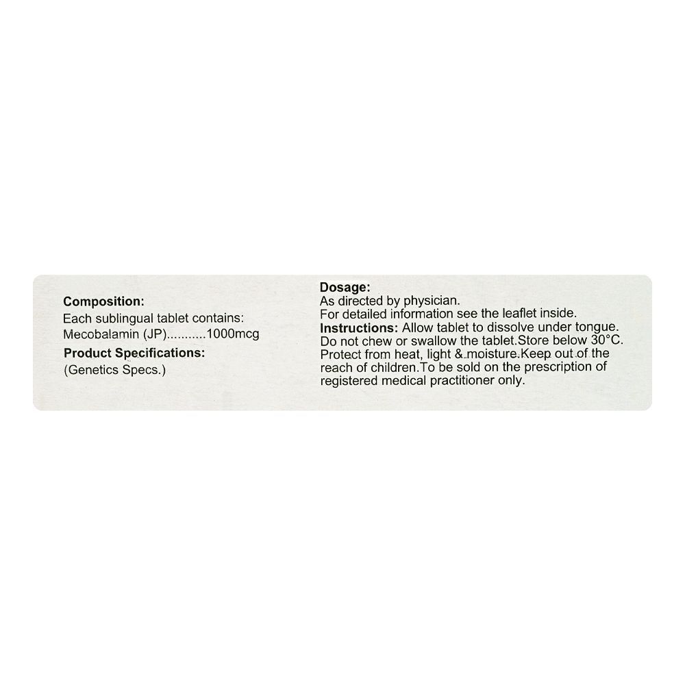 Mecogen SL 1000mg Tablets, Box