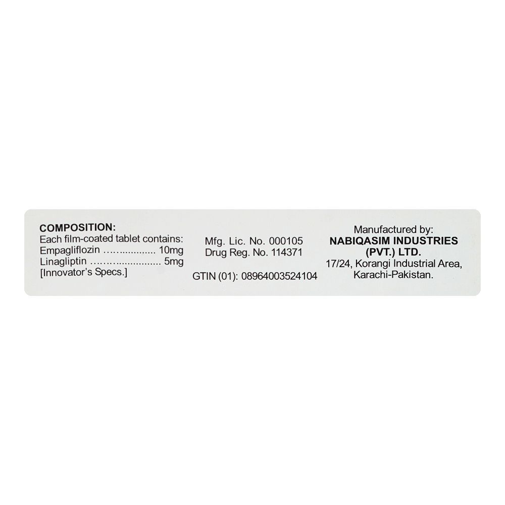 Glem-Lin 10mg/5mg Tablets, Box