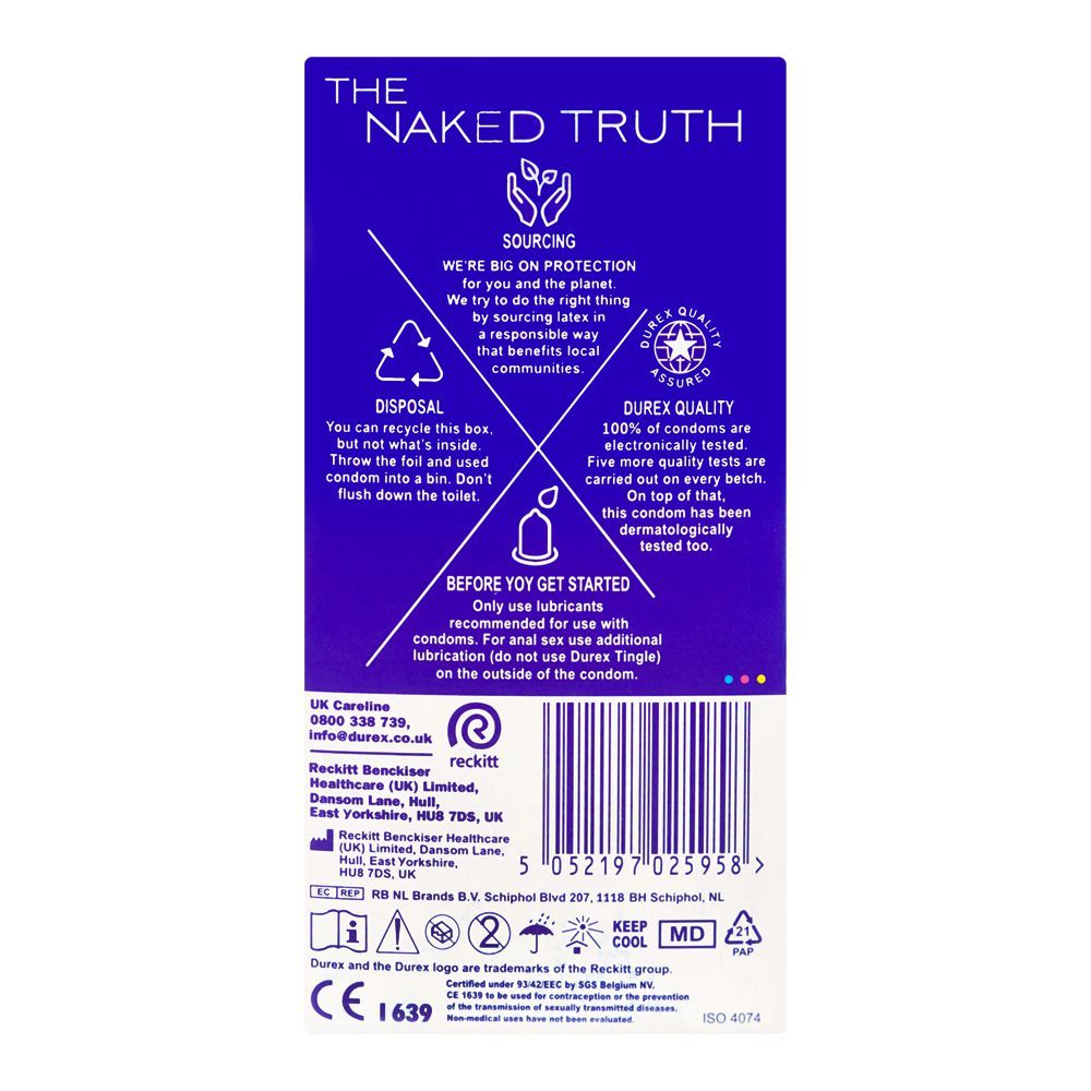 Order Durex Originals Extra Safe Regular Fit Condoms, 6-Pack Online at ...