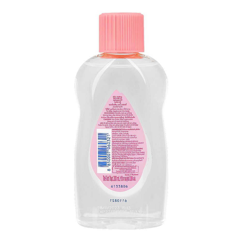 Order Johnson's Baby Oil, No Parabens and Phthalates, 200ml Online at ...