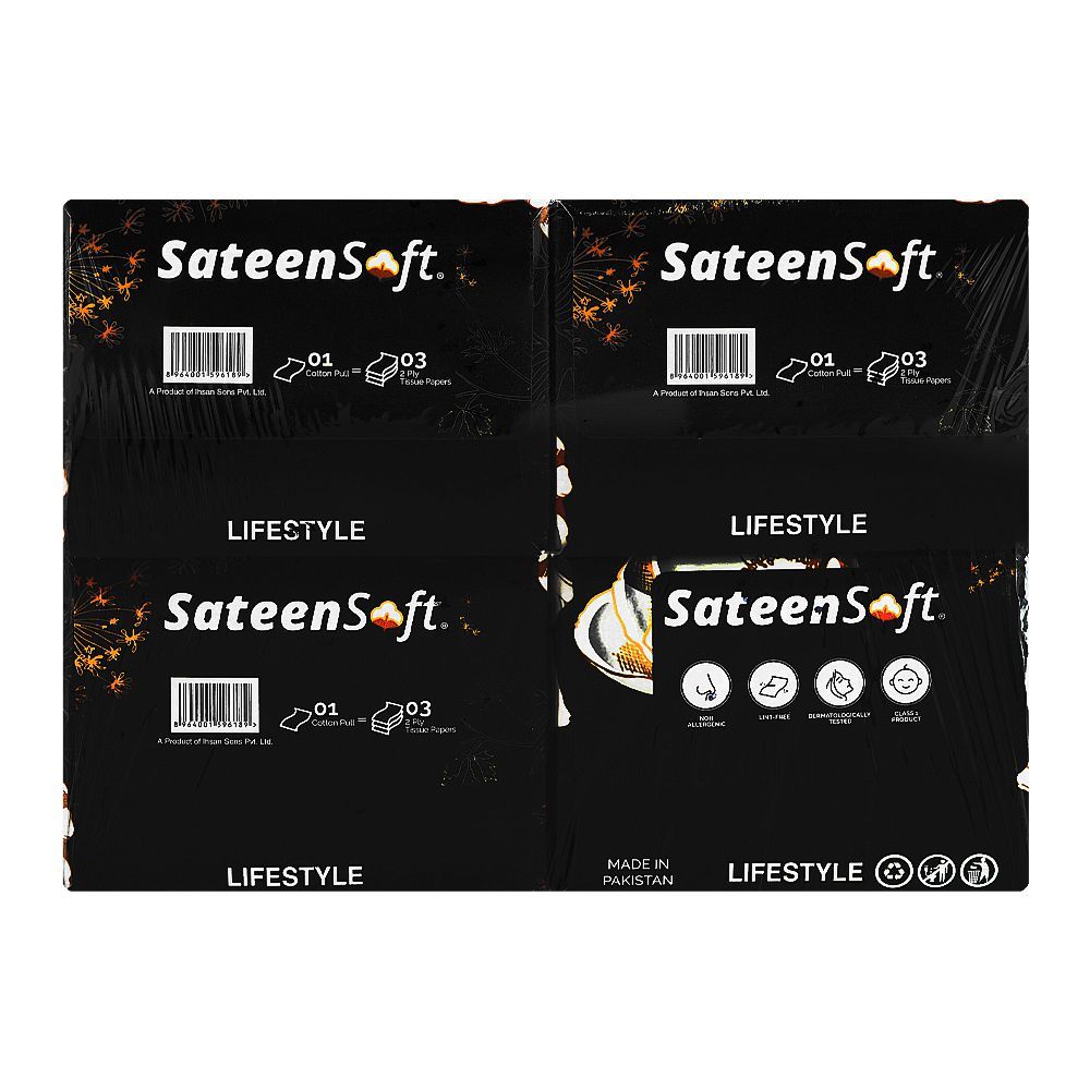 Sateen Soft Pack 4 Tissue, Save Rs.100/-