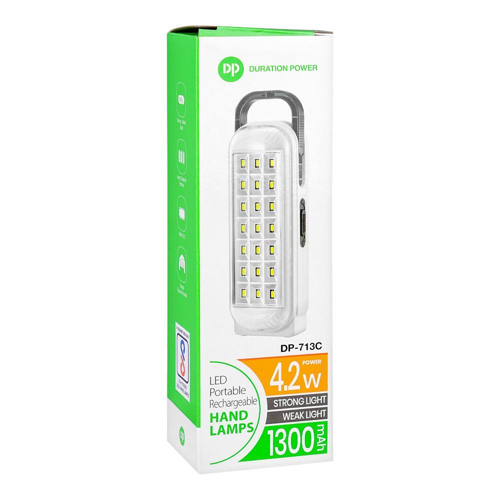 Buy DP LED Portable Rechargeable LED Hand Lamp, 1300mAh, 4.2W, DP-713C ...