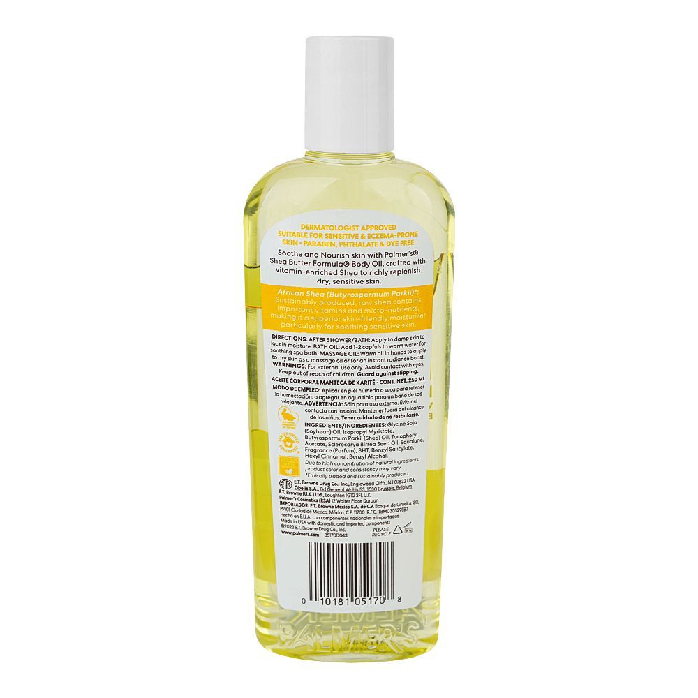 Buy Palmer's Shea Butter & Vitamin E Raw Shea Nourish Body Oil, 250ml ...