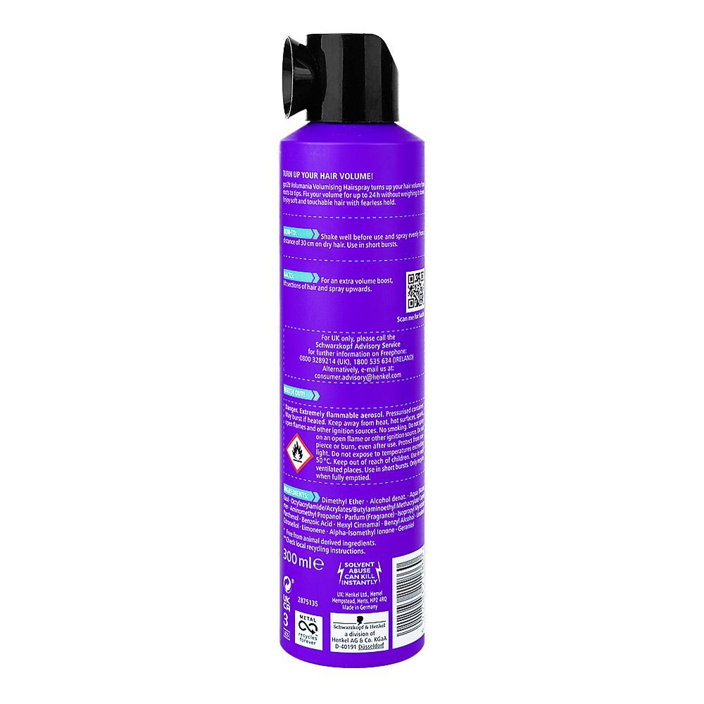 Buy Schwarzkopf Got2b Volume Mania 24 Hours Volumizing Hair Spray ...