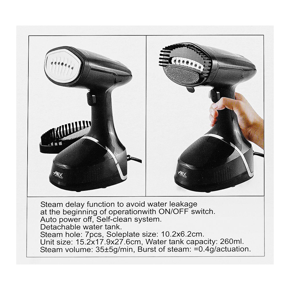 Order Anex Deluxe Handy Garment Steamer, Detachable Water Tank, 2100W ...