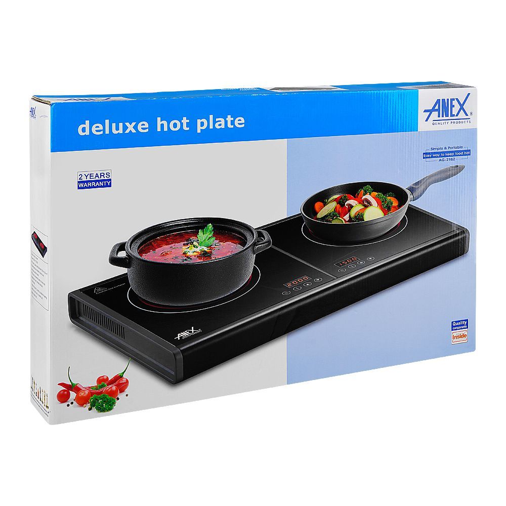 Purchase Anex Deluxe Hot Plate, 2000-1500W, Black, AG-2162 Online at ...