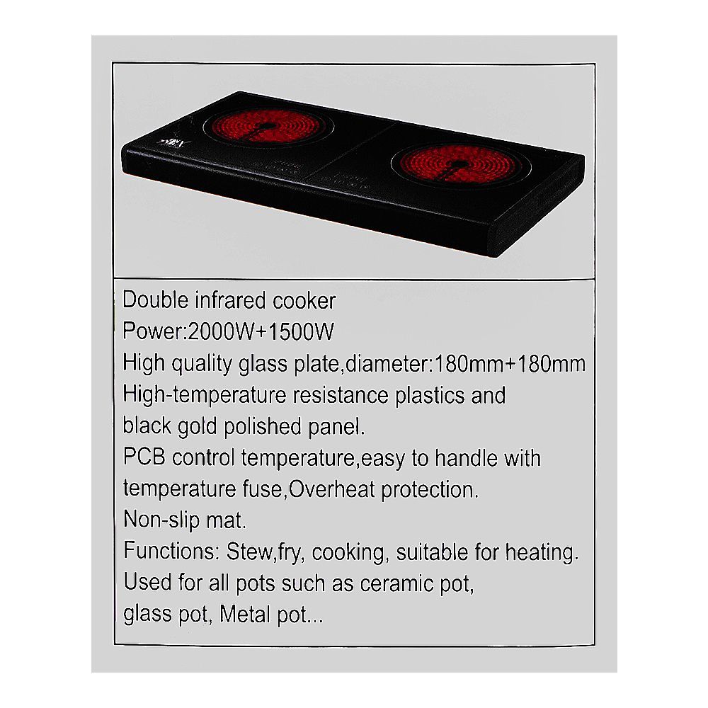 Purchase Anex Deluxe Hot Plate, 2000-1500W, Black, AG-2162 Online at ...
