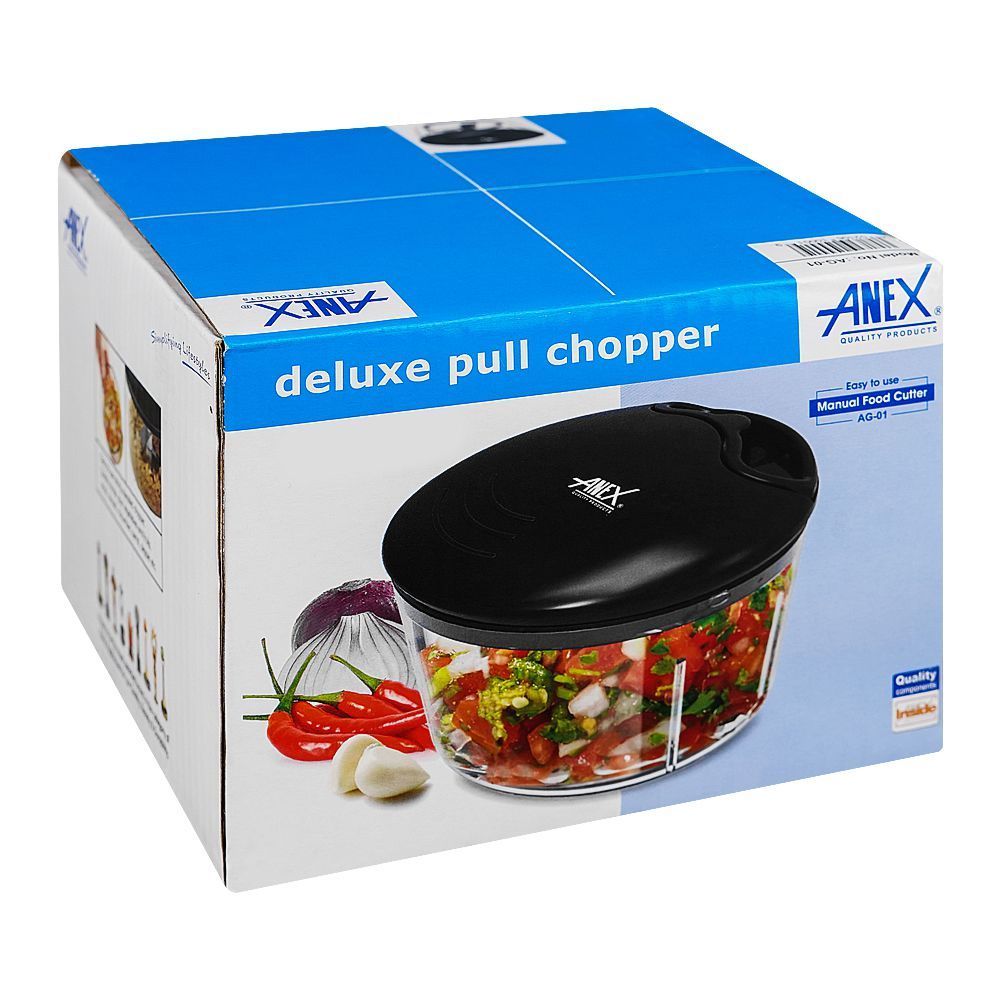 Purchase Anex Deluxe Pull Chopper, Manual Food Cutter, Black, AG-01 ...