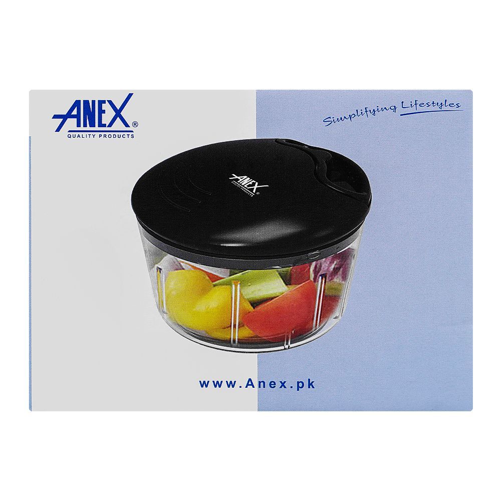 Purchase Anex Deluxe Pull Chopper, Manual Food Cutter, Black, AG-01 ...