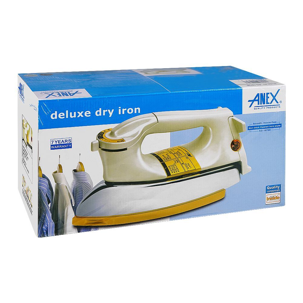 Purchase Anex Deluxe Dry Iron, 1000W, Grey, AG-1079B Online at Best ...