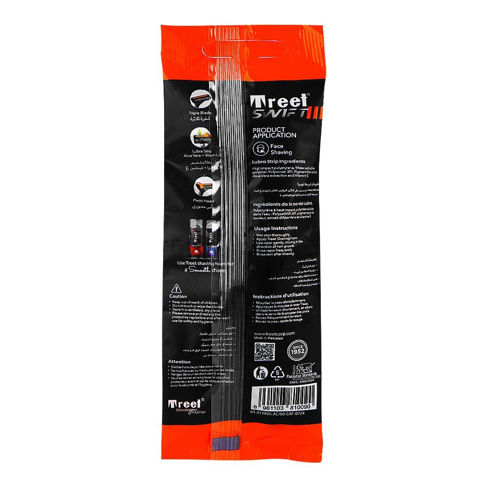Order Treet Swift III Triple Blade Disposable Razor, 1-Piece Online at ...