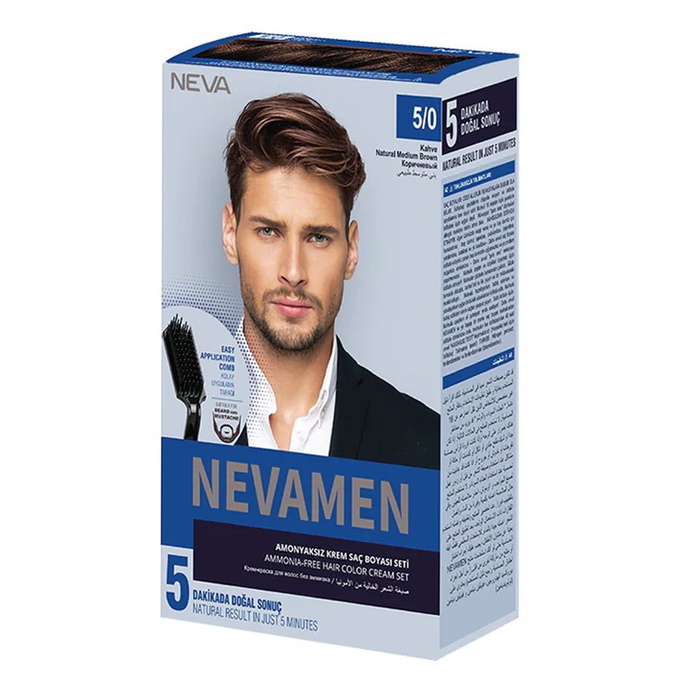 Buy Neva Men Hair Color, 80ml, Natural Medium Brown Online at Special Price in Pakistan - Naheed.pk
