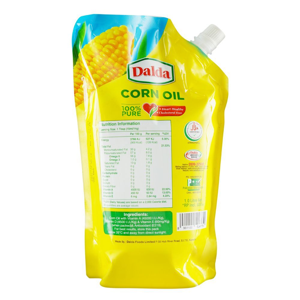 Order Dalda Corn Oil Standy Pouch, 1000ml Online at Best Price in ...