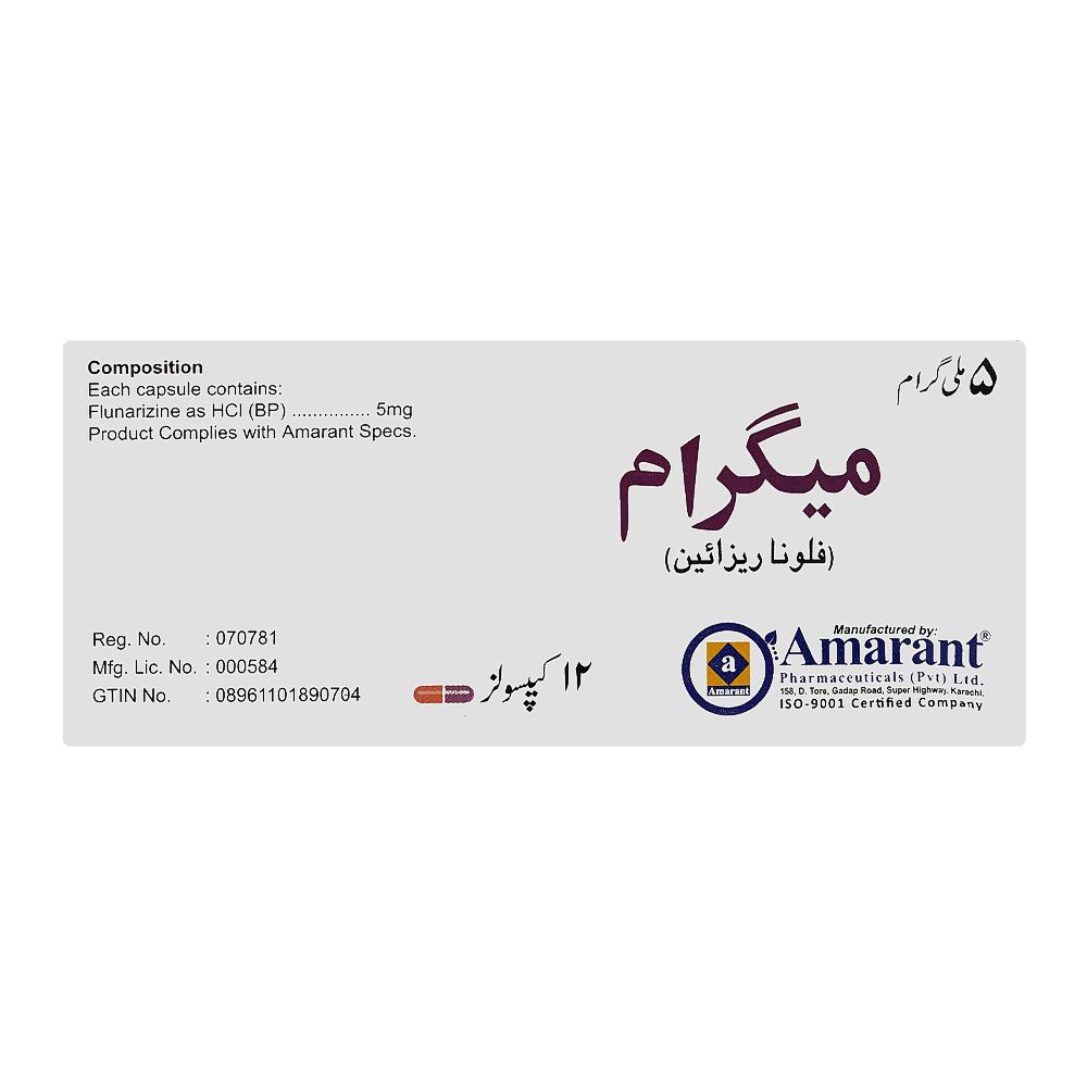 Migram 5mg Capsules, Box