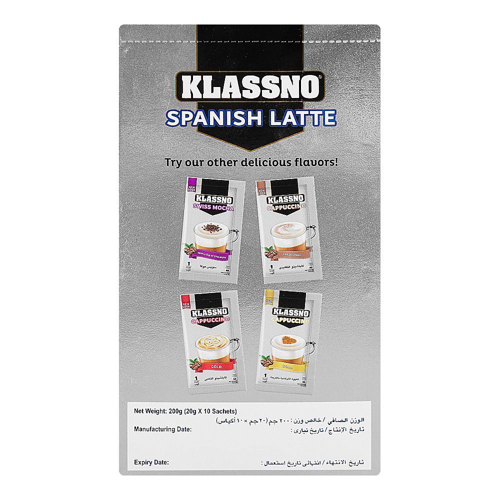 Order Klassno Spanish Latte Frothy With Extra Milk Coffee, 20g Online ...