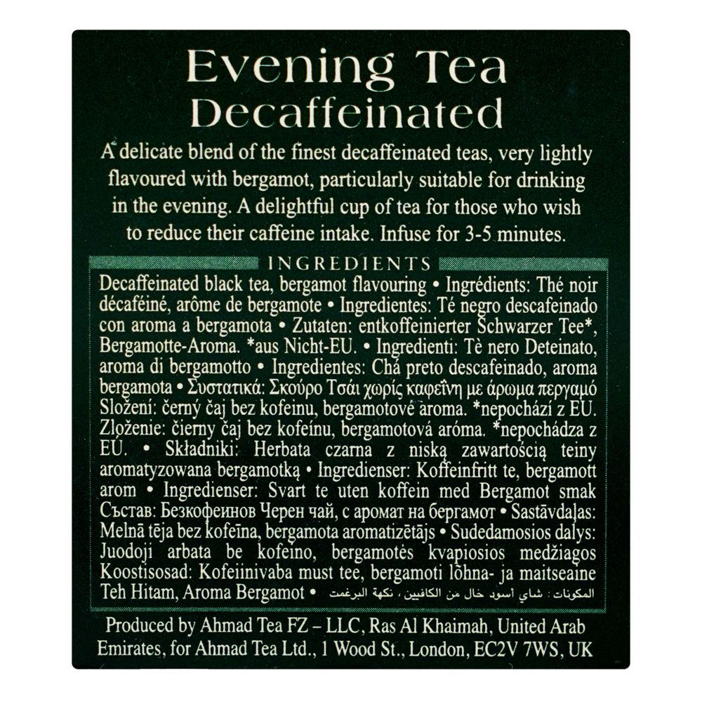 Purchase Ahmad Tea Decaffeinated Evening Tea Bags, 20-Pack Online at ...