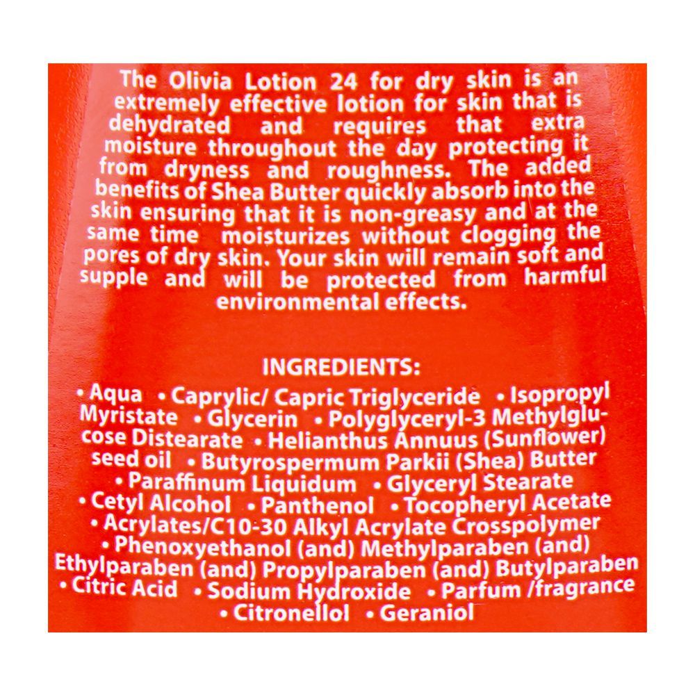 Order Olivia 24 Lotion with Shea Butter, Pro-Vitamin B5 & Vitamine E ...