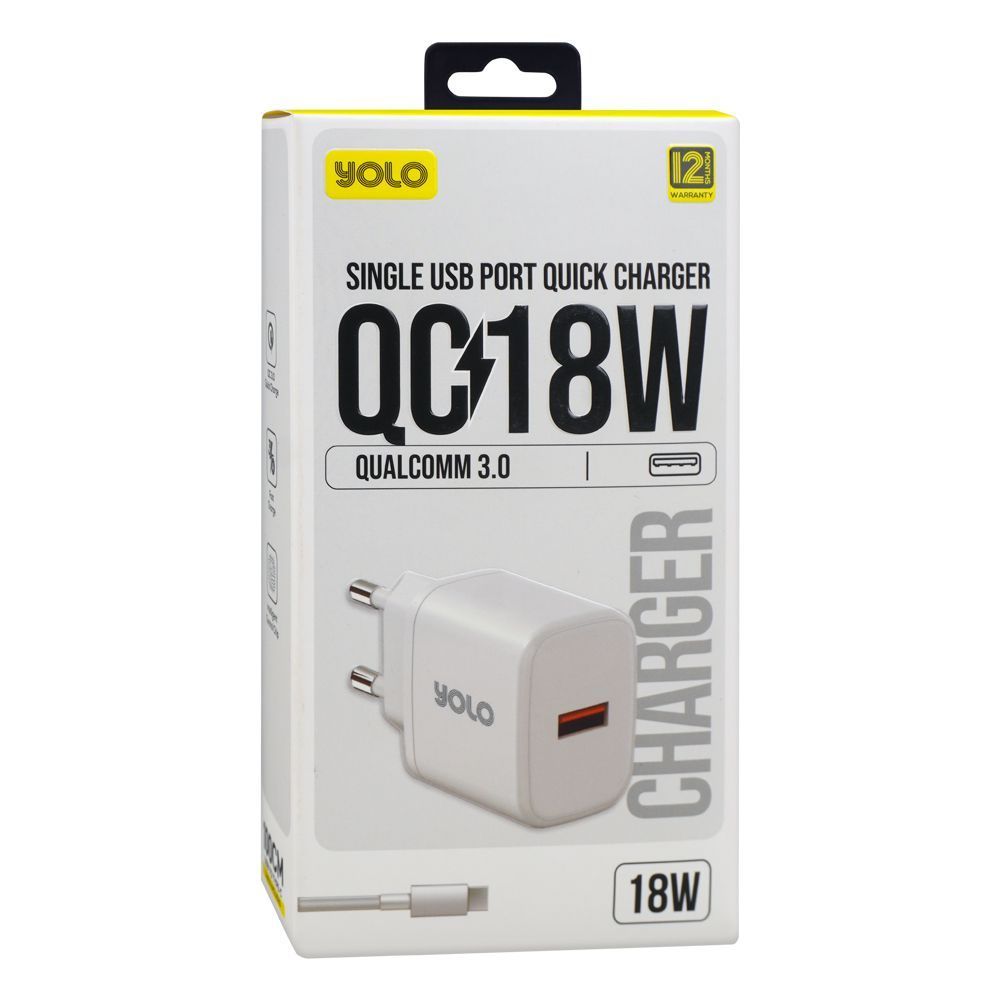 Buy Yolo Type C 18W Wall Charger, Y-181 Online at Special Price in Pakistan - Naheed.pk