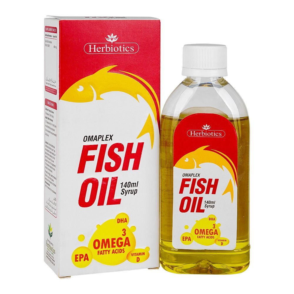 Buy Herbiotics Omaplex Fish Oil Syrup, 140ml Online at Best Price in ...