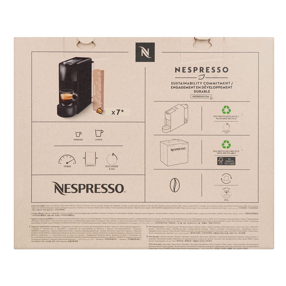 Purchase Nespresso Essenza Mini Coffee Machine, 1200-1310W, Black ...
