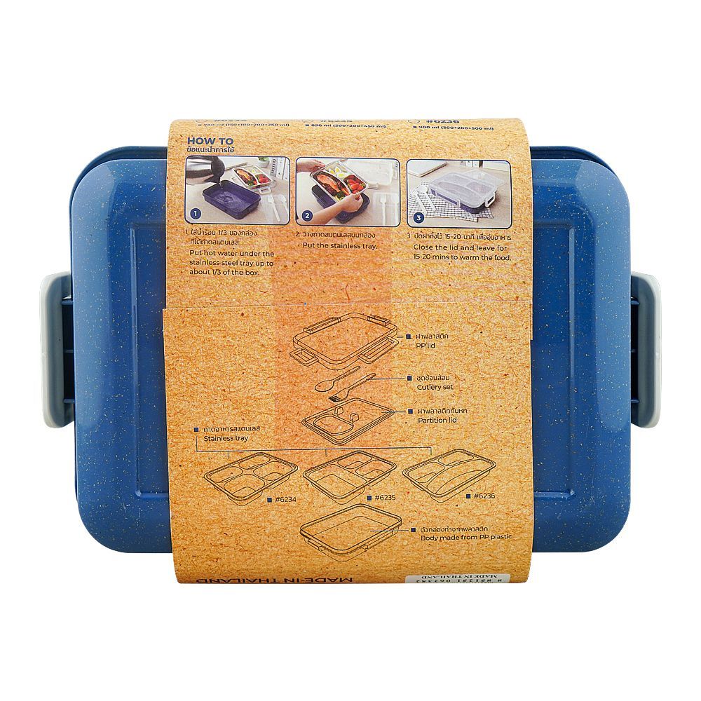 Buy Micron Ware Super Lock Stainless Lunch Box with Cutlery, 850ml ...