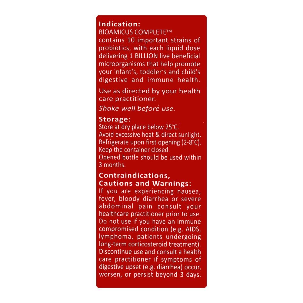 Bioamicus Probiotics Complete Drop, 10ml