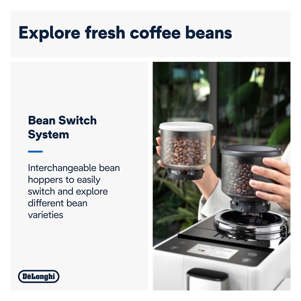 Purchase DeLonghi Rivelia Automatic Coffee Machine with LatteCrema Hot System, EXAM440.55.W ...