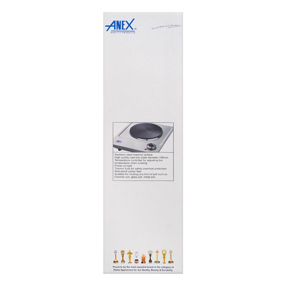 Buy Anex Deluxe Hot Plate, Electric Cooker, 1500W, Silver, AG-3061 ...