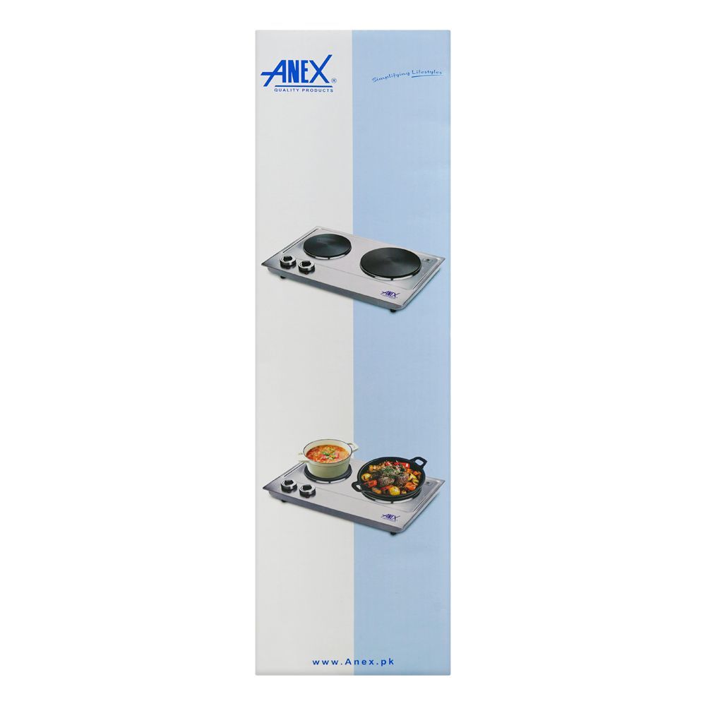 Buy Anex Deluxe Hot Plate, Electric Cooker, 1500W+1000W, Silver, AG ...