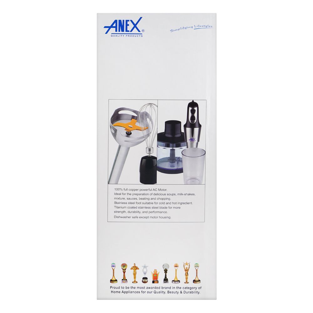 Purchase Anex Deluxe Hand Blender with Chopper, Whisk (Egg Beater ...